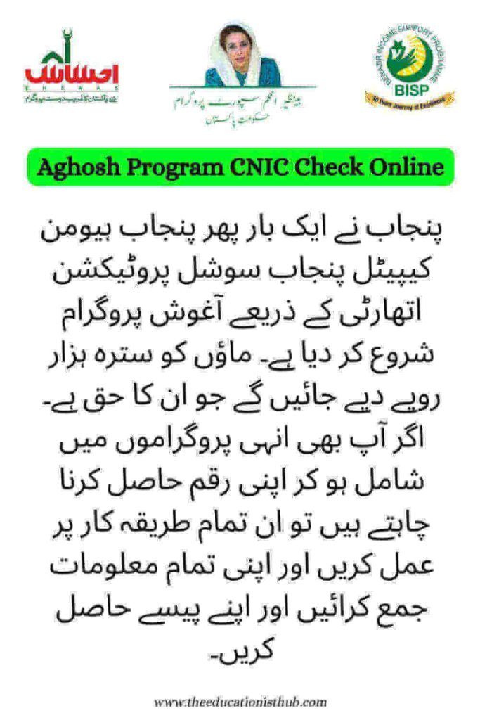 Ehsaas Aghosh Program 17000 Online Registration 2025 » The Educationist Hub